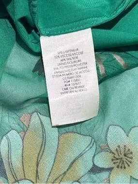 Alice + Olivia | Dresses | Alice Olivia Coco Silk Blend Green Floral ...